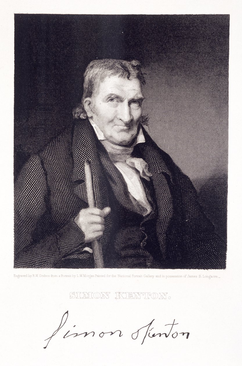 Simon Kenton, Engraved by Richard W. Dodson